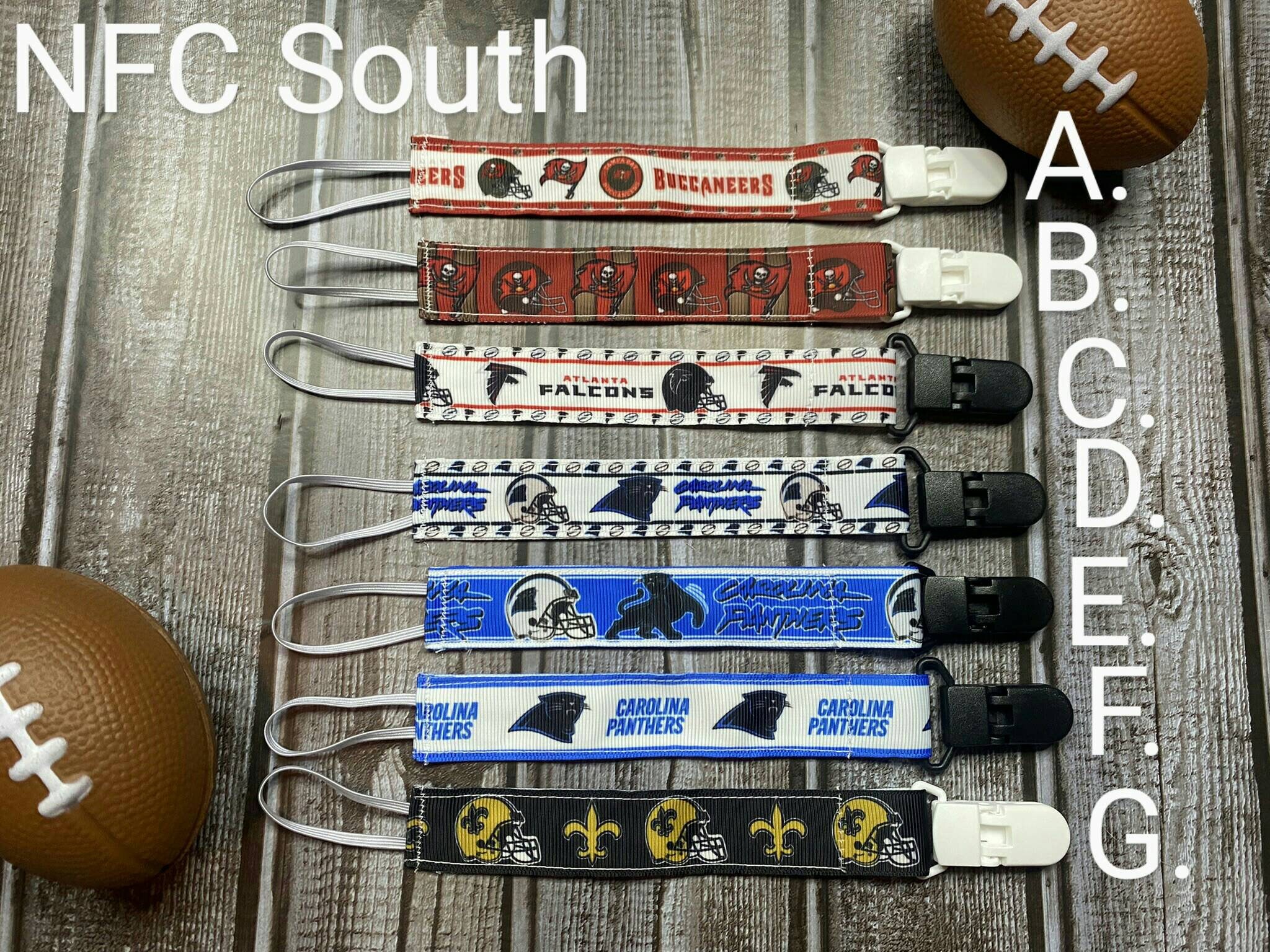 Professional Football Pacifier Clips - Etsy
