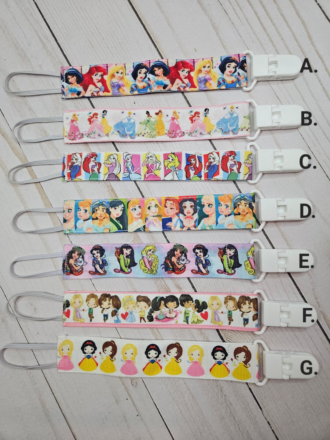 Princess Pacifier Clip / Baby Shower Gift / Fabric Pacifier Clip ...