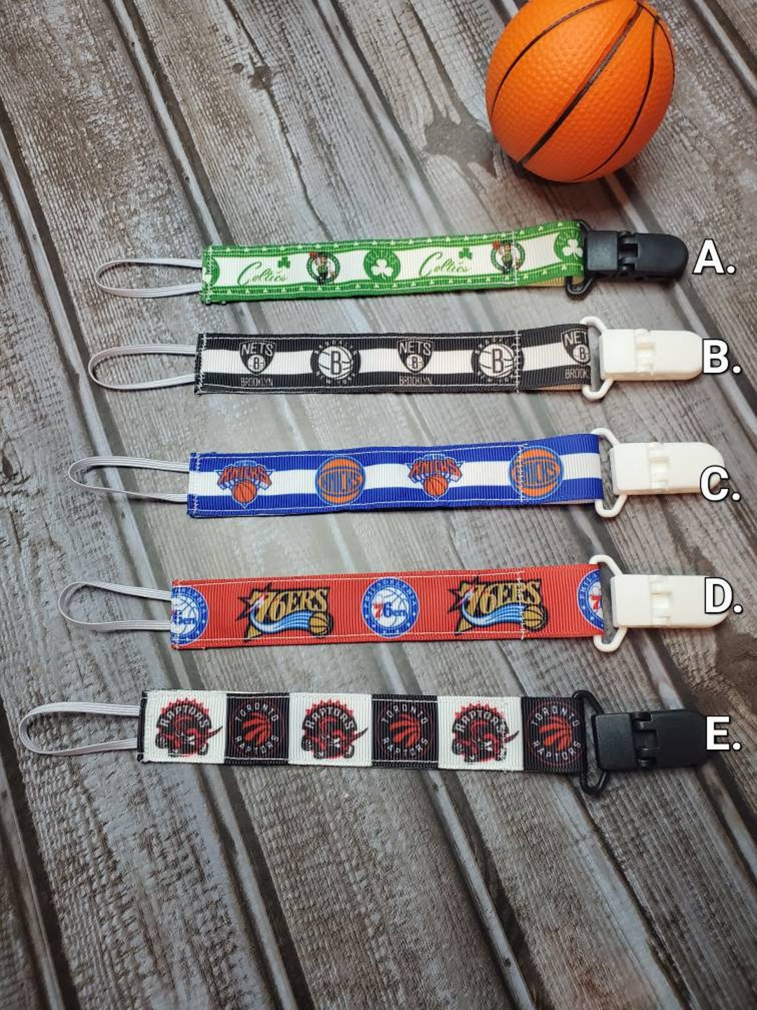 Professional Basketball Pacifier Clip/ Baby Shower Gift/fabric Pacifier ...