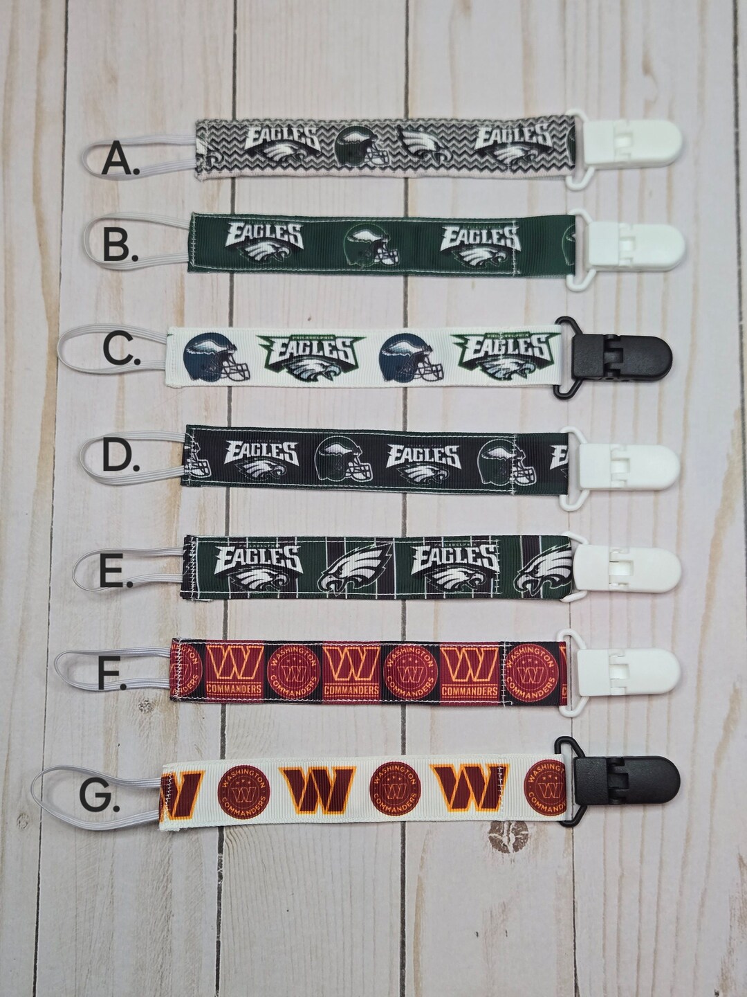 Professional Football Pacifier Clip/ Baby Shower Gift/fabric Pacifier ...