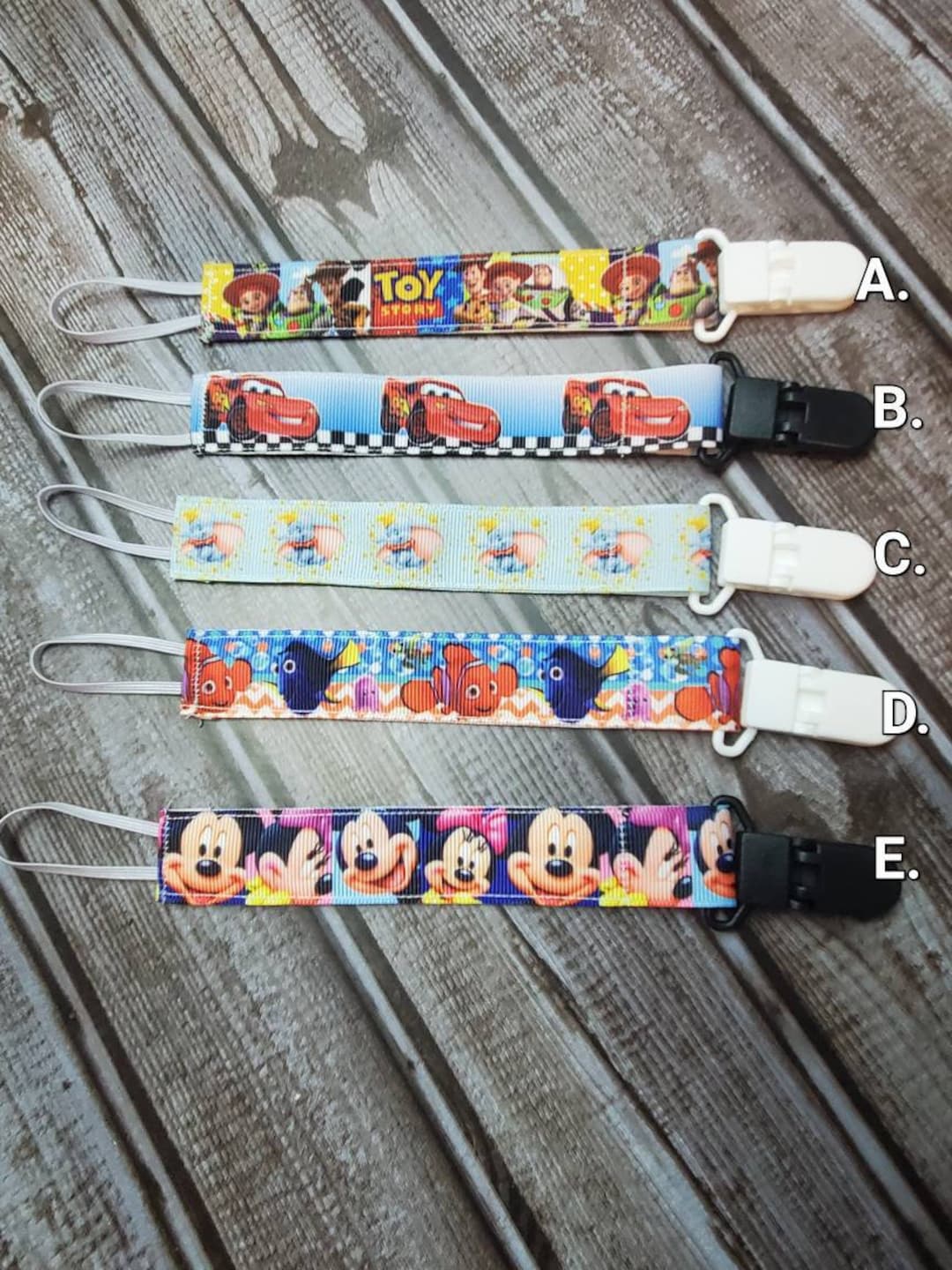 Pacifier Clips / Toys / Cars / Elephant / Clown Fish / Mouse - Etsy