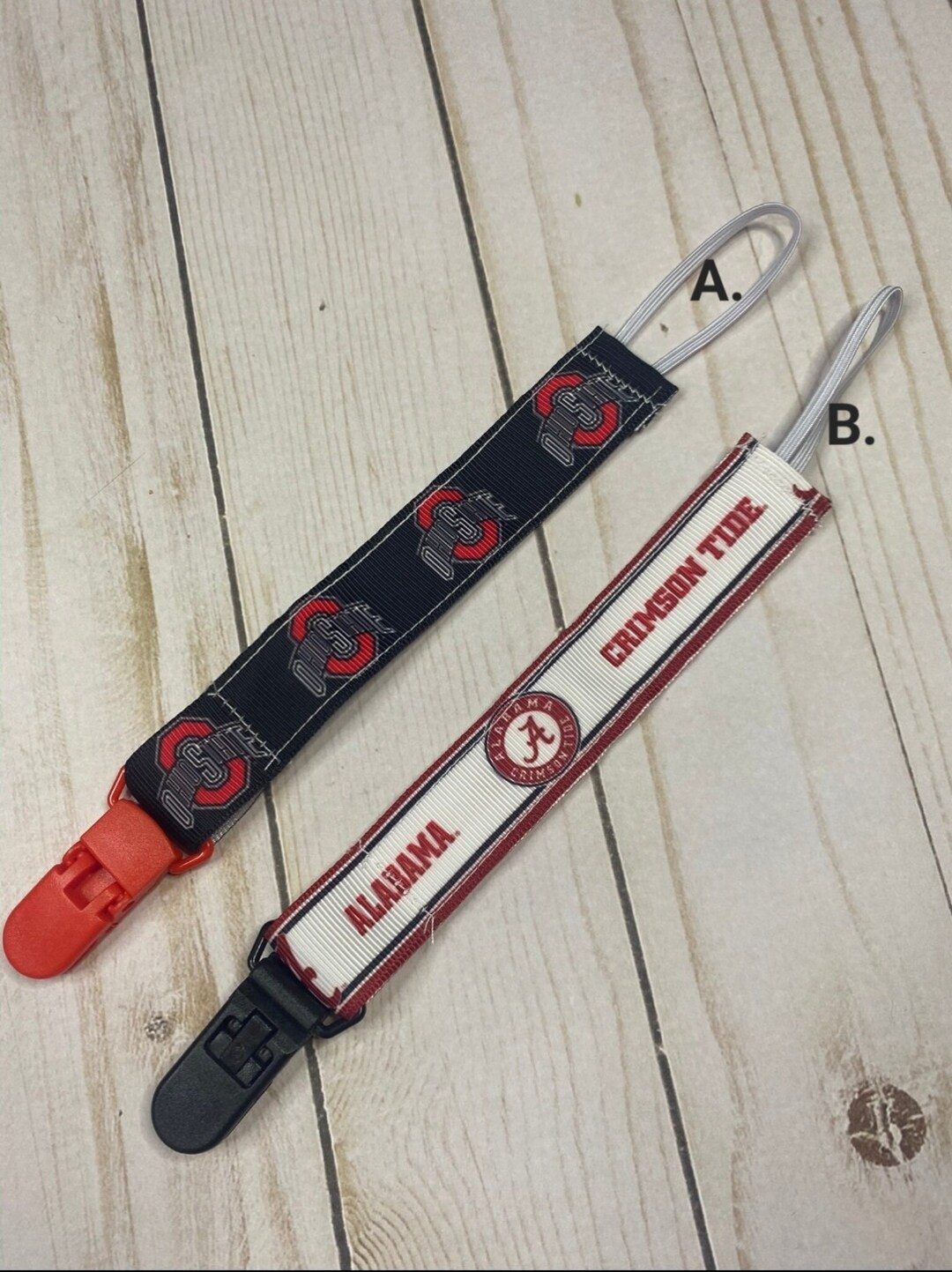 College Football Inspired / Pacifier Clip/ Baby Shower Gift / - Etsy