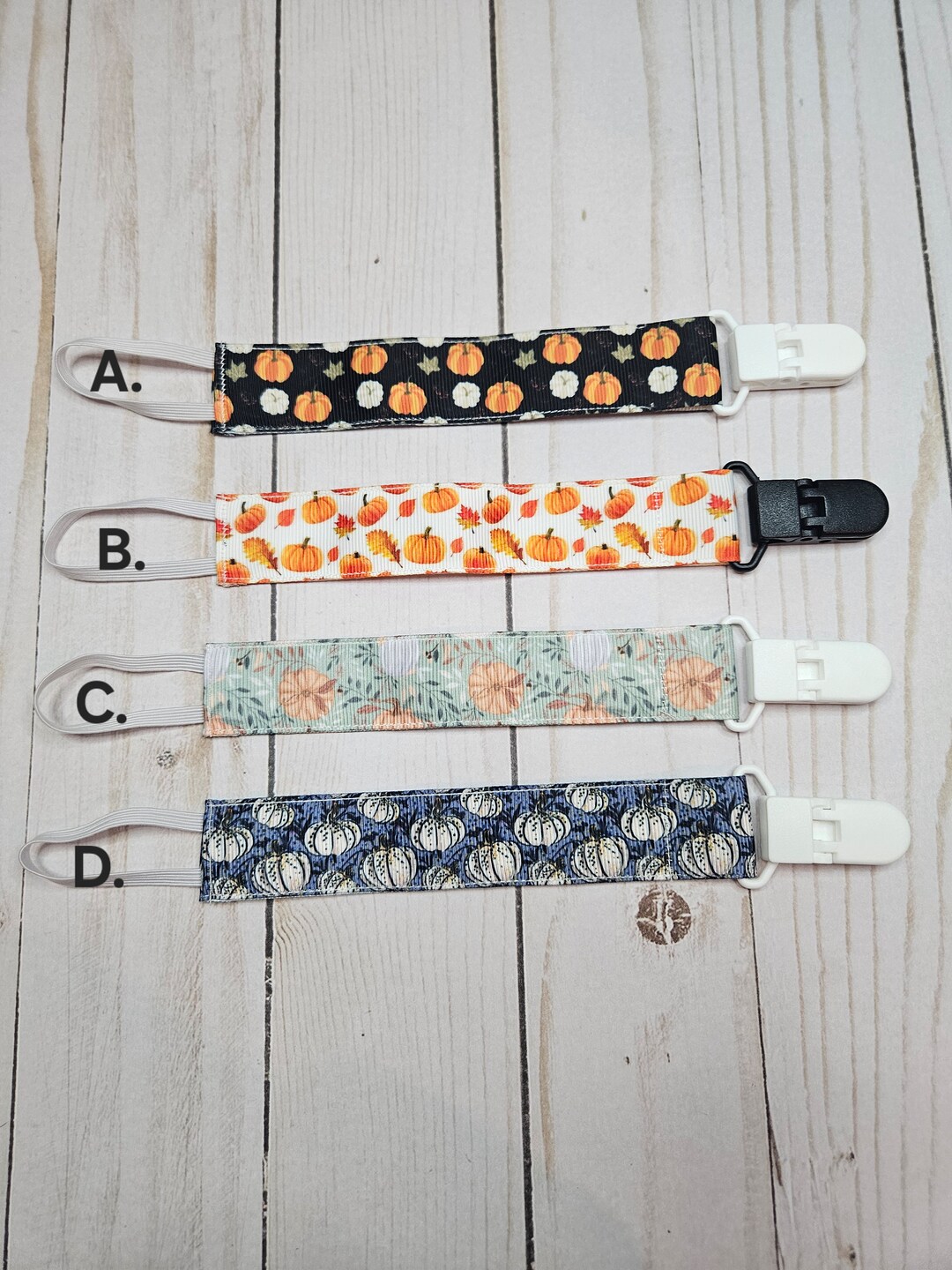 Fall Pumpkin Pacifier Clips / Halloween / Character - Etsy