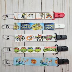 Pacifier Clip / Baby Shower Gift / Fabric Pacifier Clip / Handmade Baby ...