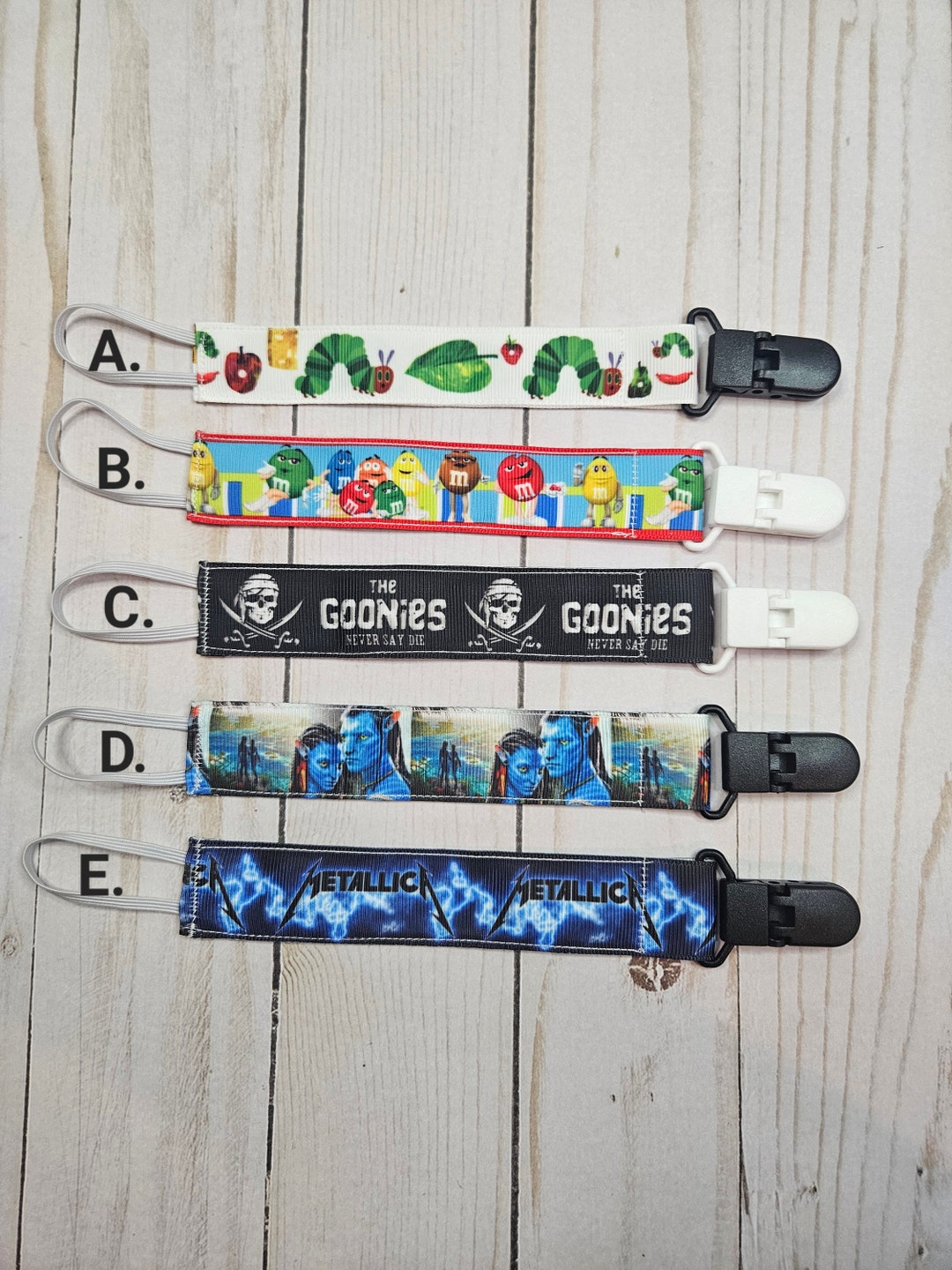 Movie Theme Pacifier Clip, Grosgrain Ribbon Baby Shower Gift - Etsy