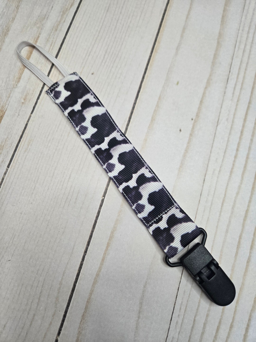Cow Print Pacifier Clip/ Baby Shower Gift / Fabric Pacifier Clip ...