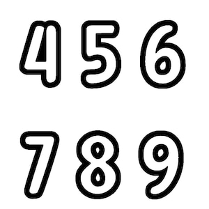 Outlined Fonts Letters and Numbers SVG-PNG (4 PACK) - Etsy