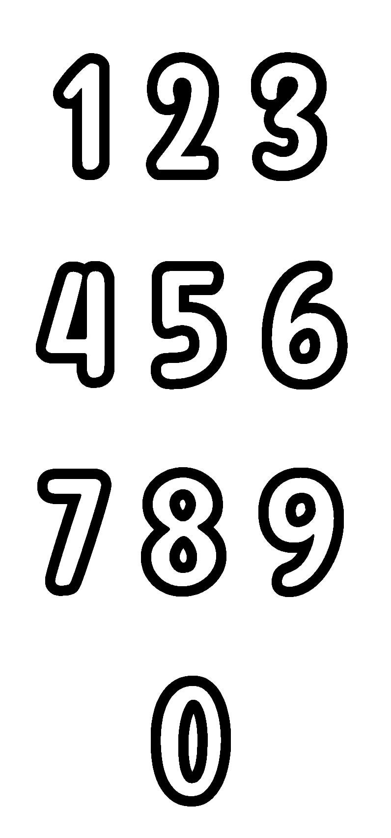 Outlined Fonts Letters and Numbers SVG-PNG (4 PACK) - Etsy