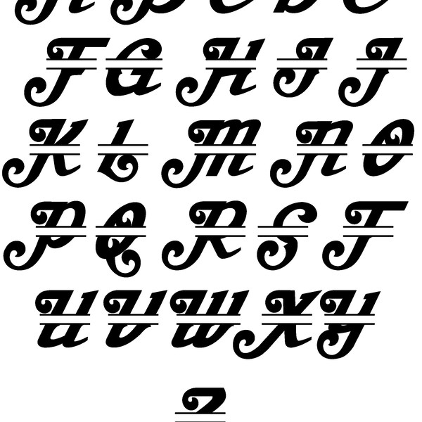 Cursive Monogram - Etsy