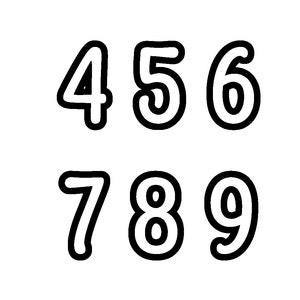 Outlined Fonts Letters and Numbers SVG-PNG (4 PACK) - Etsy