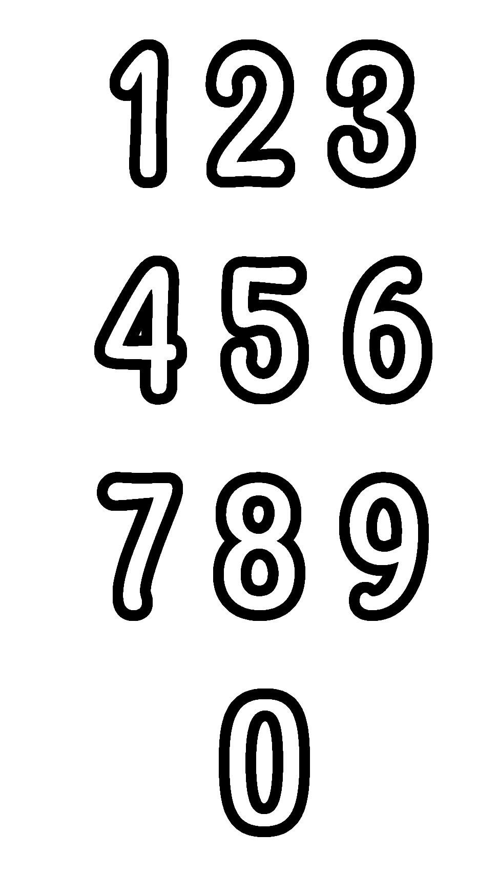 Outlined Fonts Letters and Numbers SVG-PNG (4 PACK) - Etsy