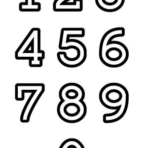 Outlined Fonts Letters and Numbers SVG-PNG (4 PACK) - Etsy