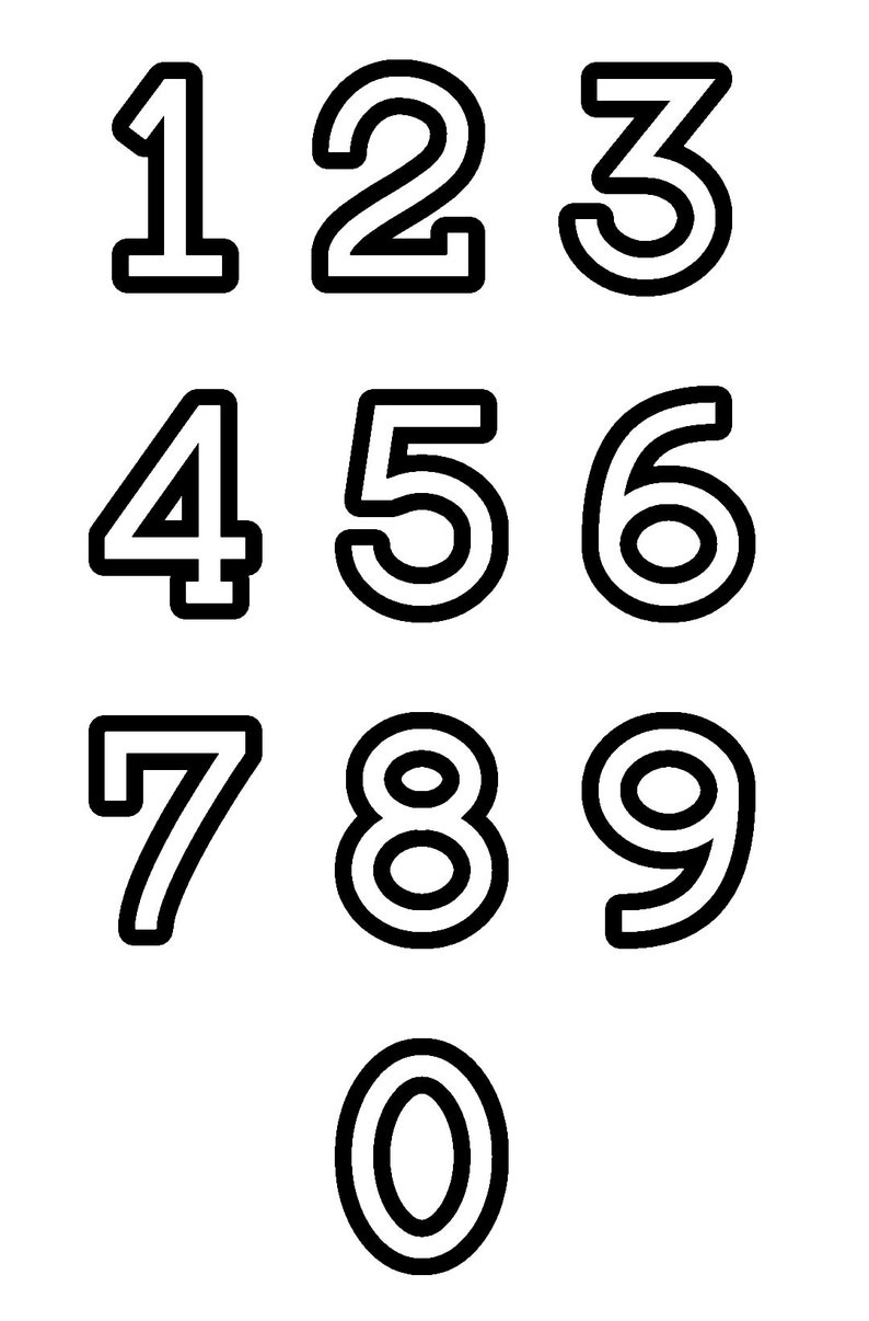 Outlined Fonts Letters and Numbers SVG-PNG (4 PACK) - Etsy