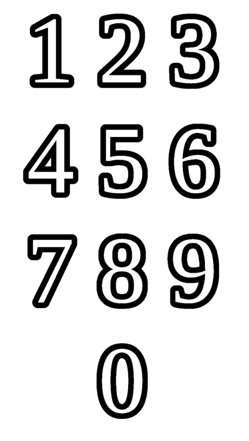 Outlined Fonts Letters and Numbers SVG-PNG (4 PACK) - Etsy