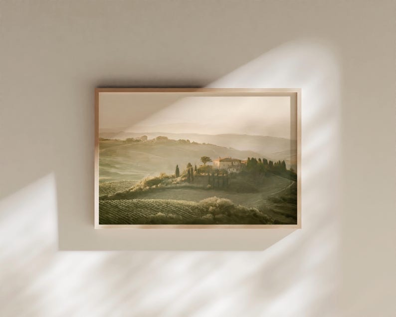 Tuscany Vineyard Fine Art Print | Italian Villa Landscape - Etsy