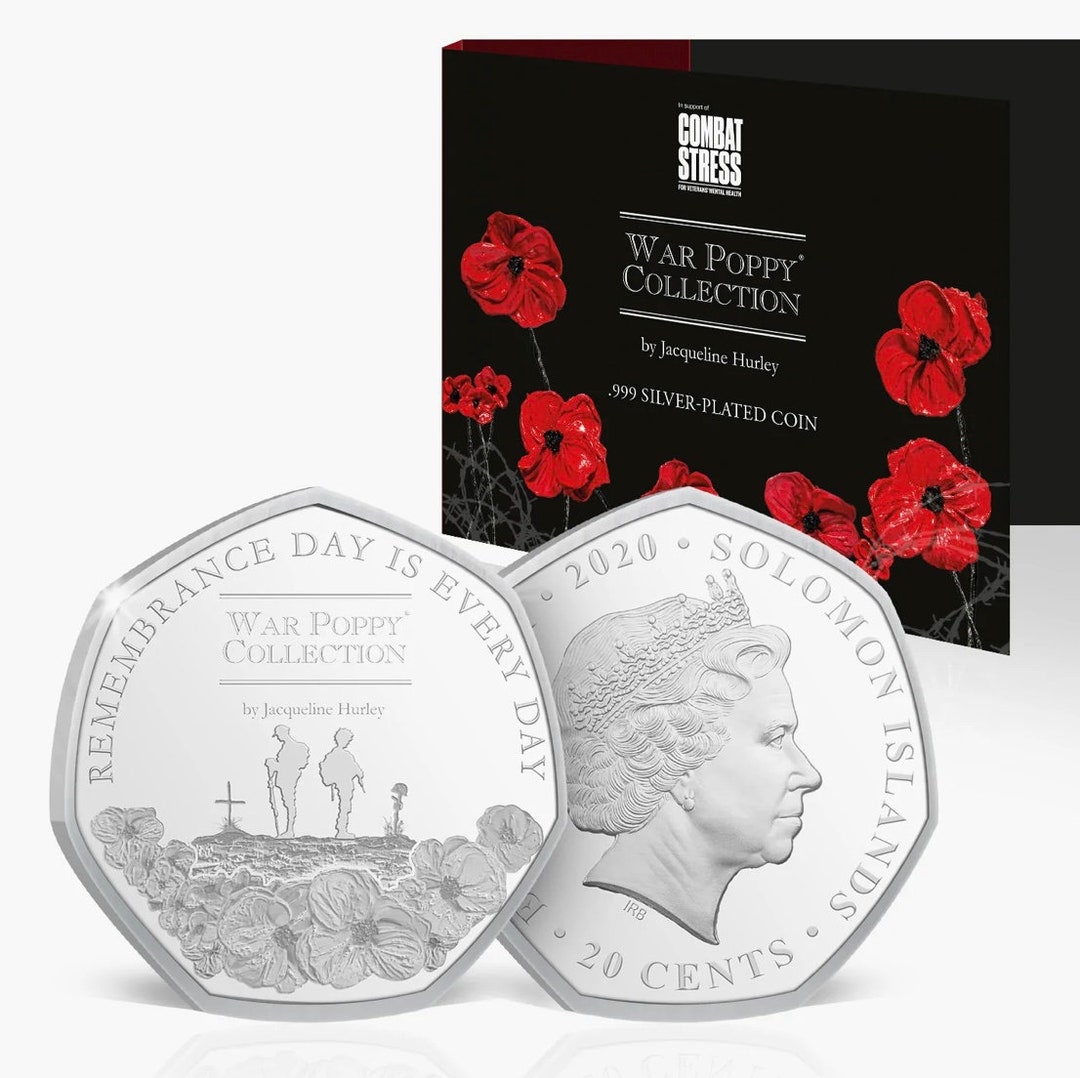 War Poppy Collection 50p Shaped Coin Legal Tender 20cents Coin - Etsy UK