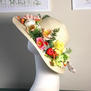 Handcrafted Floral Hat: All-seasons Faux Flower Decor - Etsy