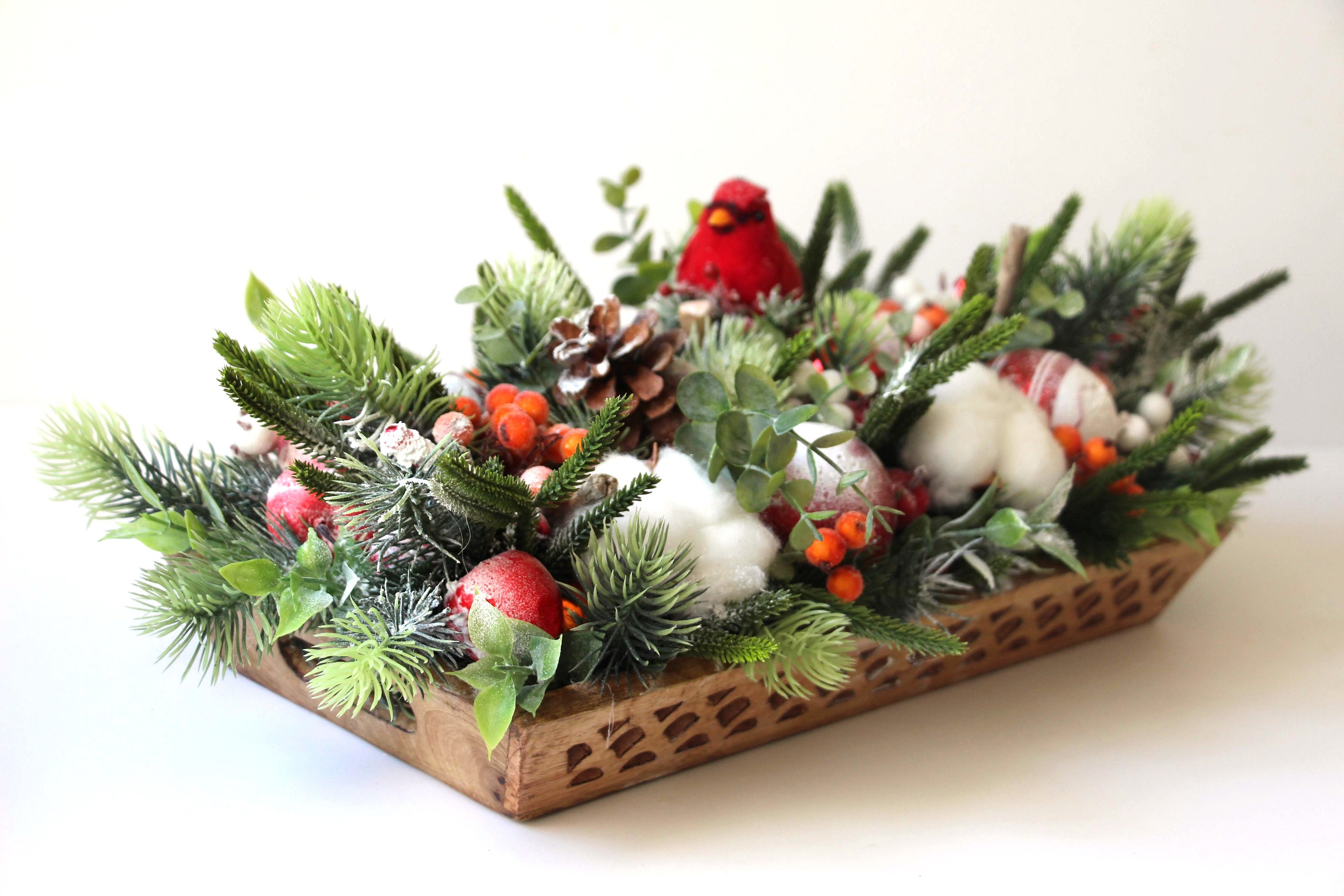 Holiday Family Christmas Winter Pine Berries and Balls - Etsy Canada