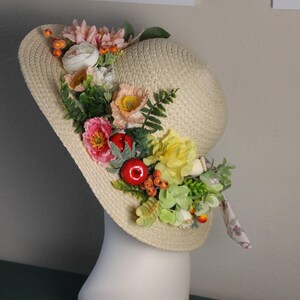 Handcrafted Floral Hat: All-seasons Faux Flower Decor - Etsy