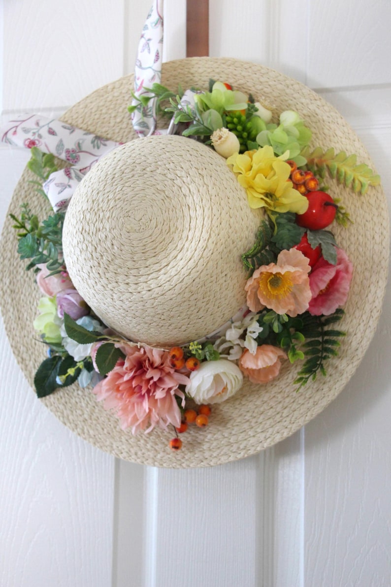 Handcrafted Floral Hat: All-seasons Faux Flower Decor - Etsy