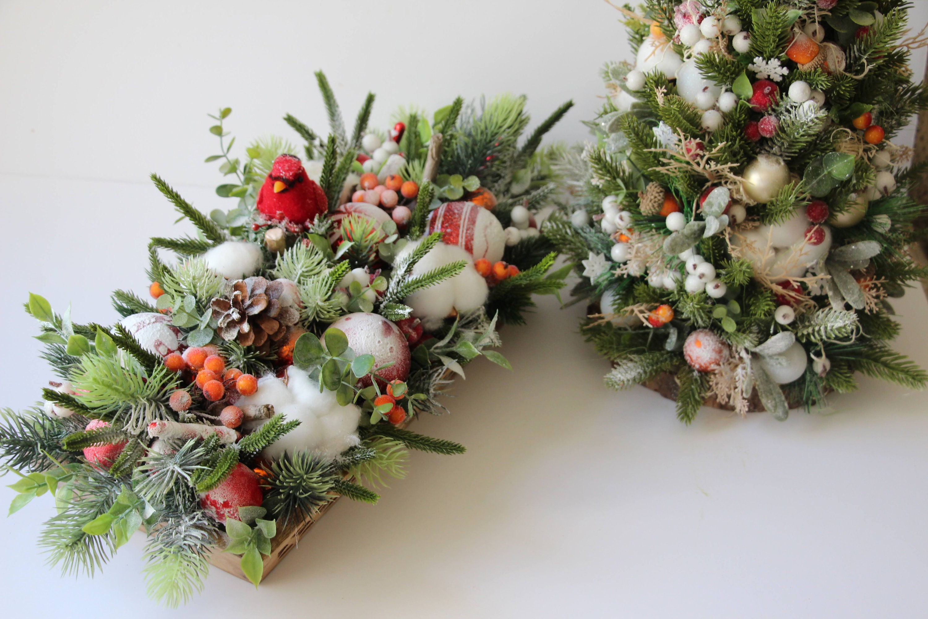 Holiday Family Christmas Winter Pine Berries and Balls - Etsy Canada