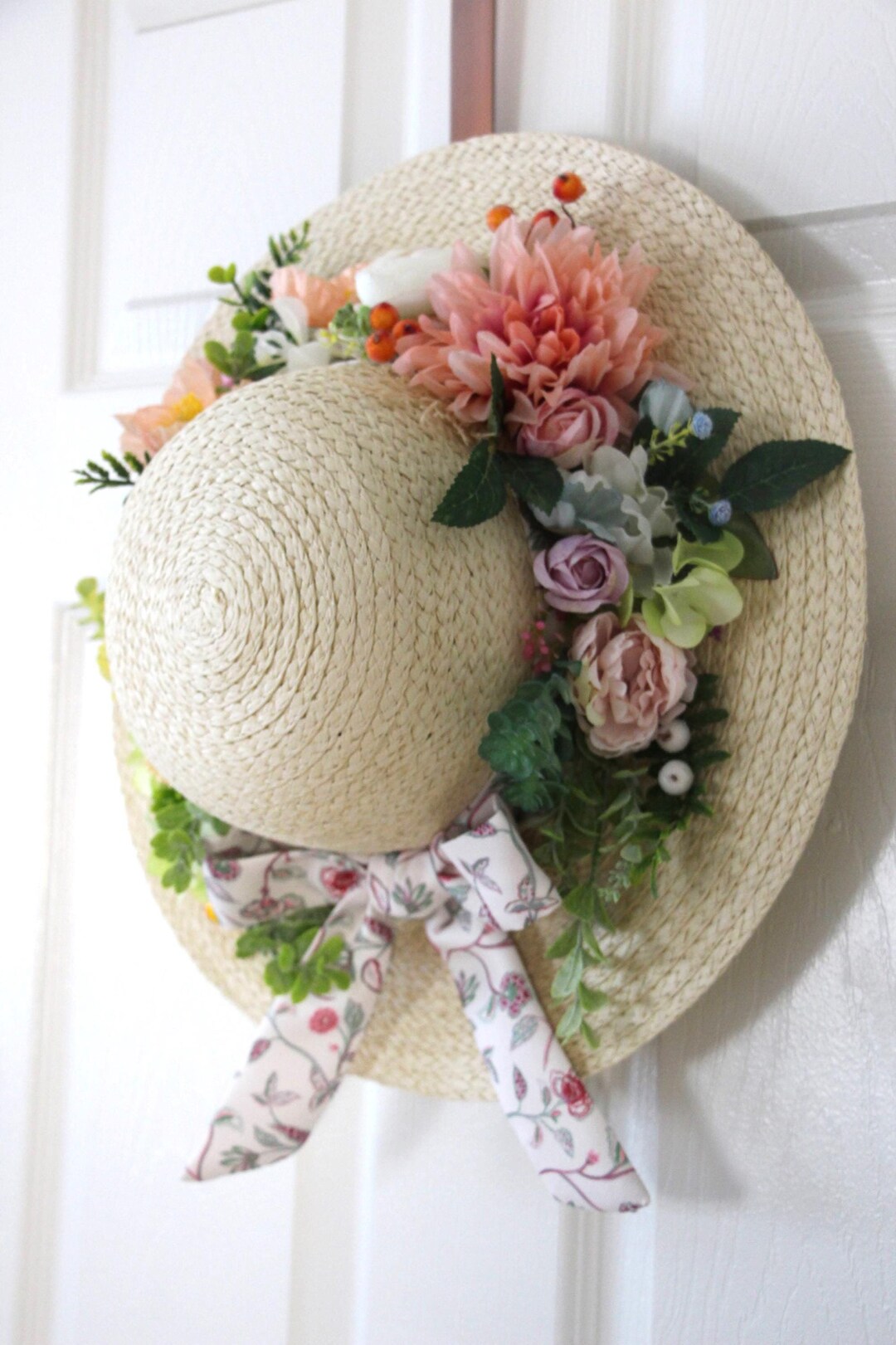 Handcrafted Floral Hat: All-seasons Faux Flower Decor - Etsy