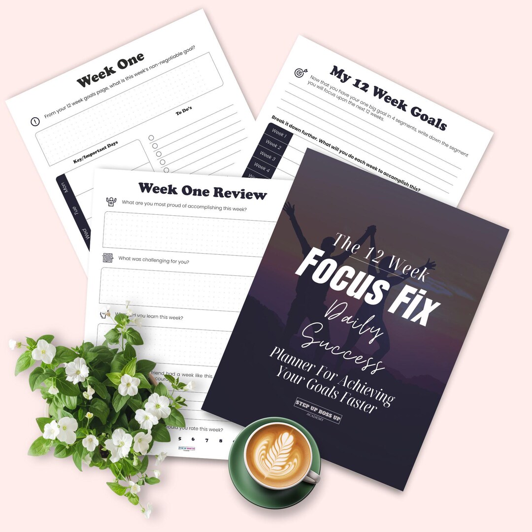 Focus Fix Planner | 12-week Goal Execution Planner for Solopreneurs - Etsy