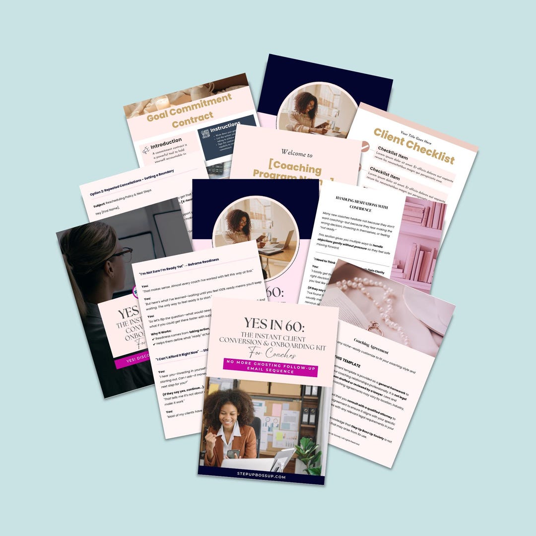 YES in 60 | Client Booking & Onboarding Kit for New Coaches - Etsy