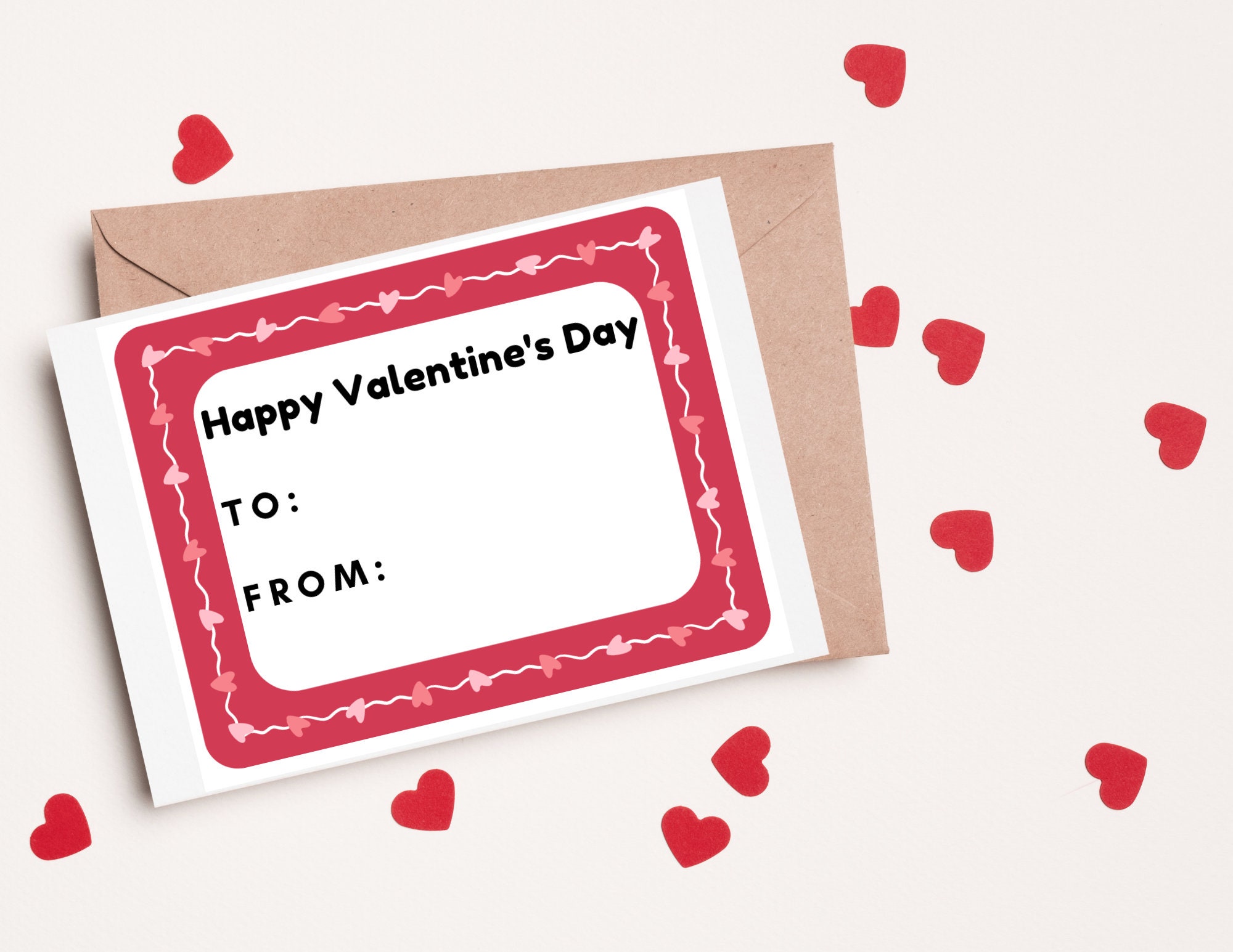 Cute Happy Valentine's Day Card Printable - Digital Download - Etsy