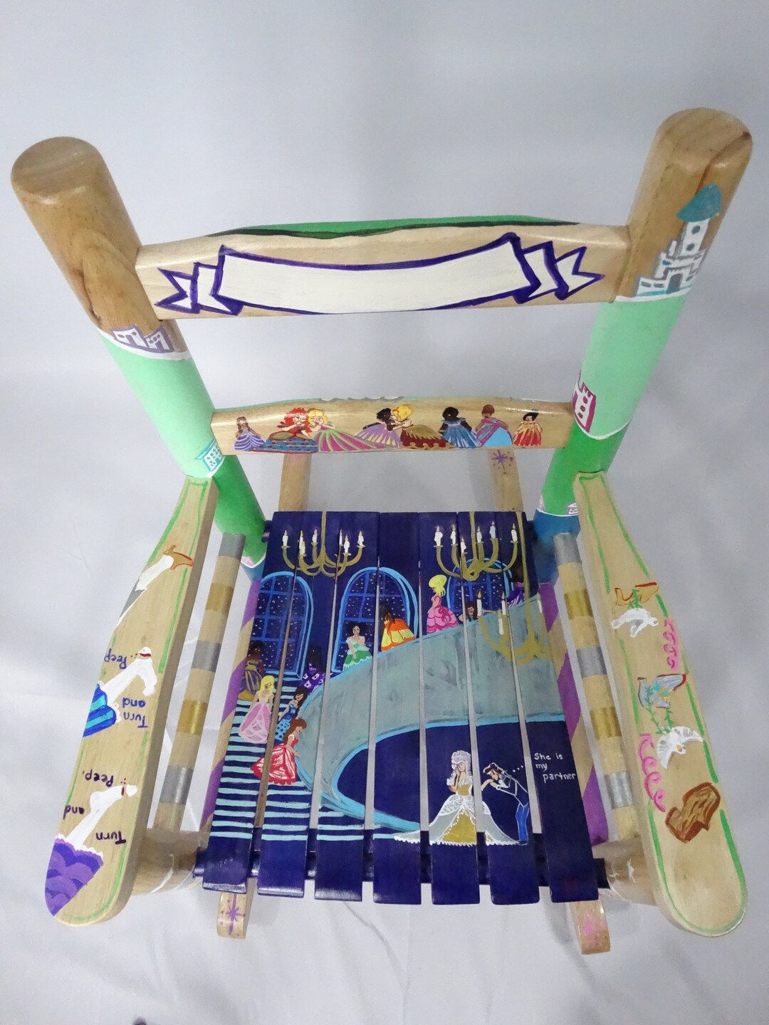 Cinderella Kids Rocking Chair - Etsy