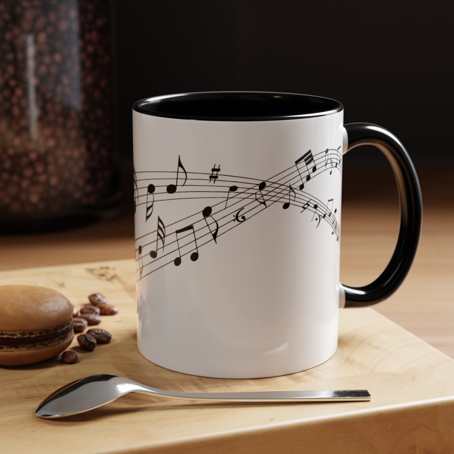 Simple Music Notes Mug black, Red, Light Blue, Navy, Pink Thoughtful ...