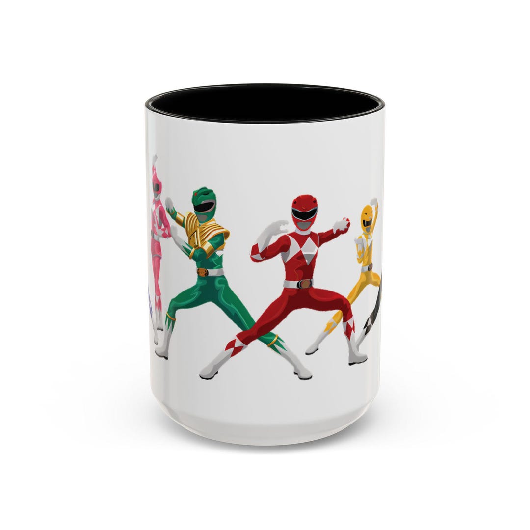 Power Rangers Jump in Stand Action Mug, 11oz 15oz, Collectible Item ...