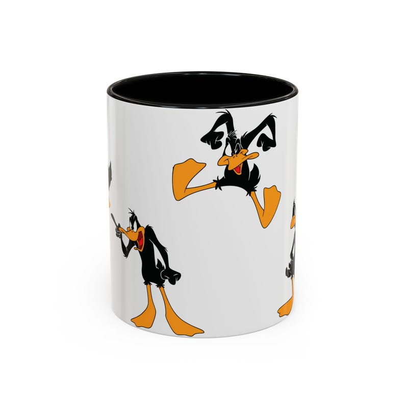 Daffy Duck Wraparound Mug, Cartoon Nostalgia Accent Cup, Gender Reveal ...