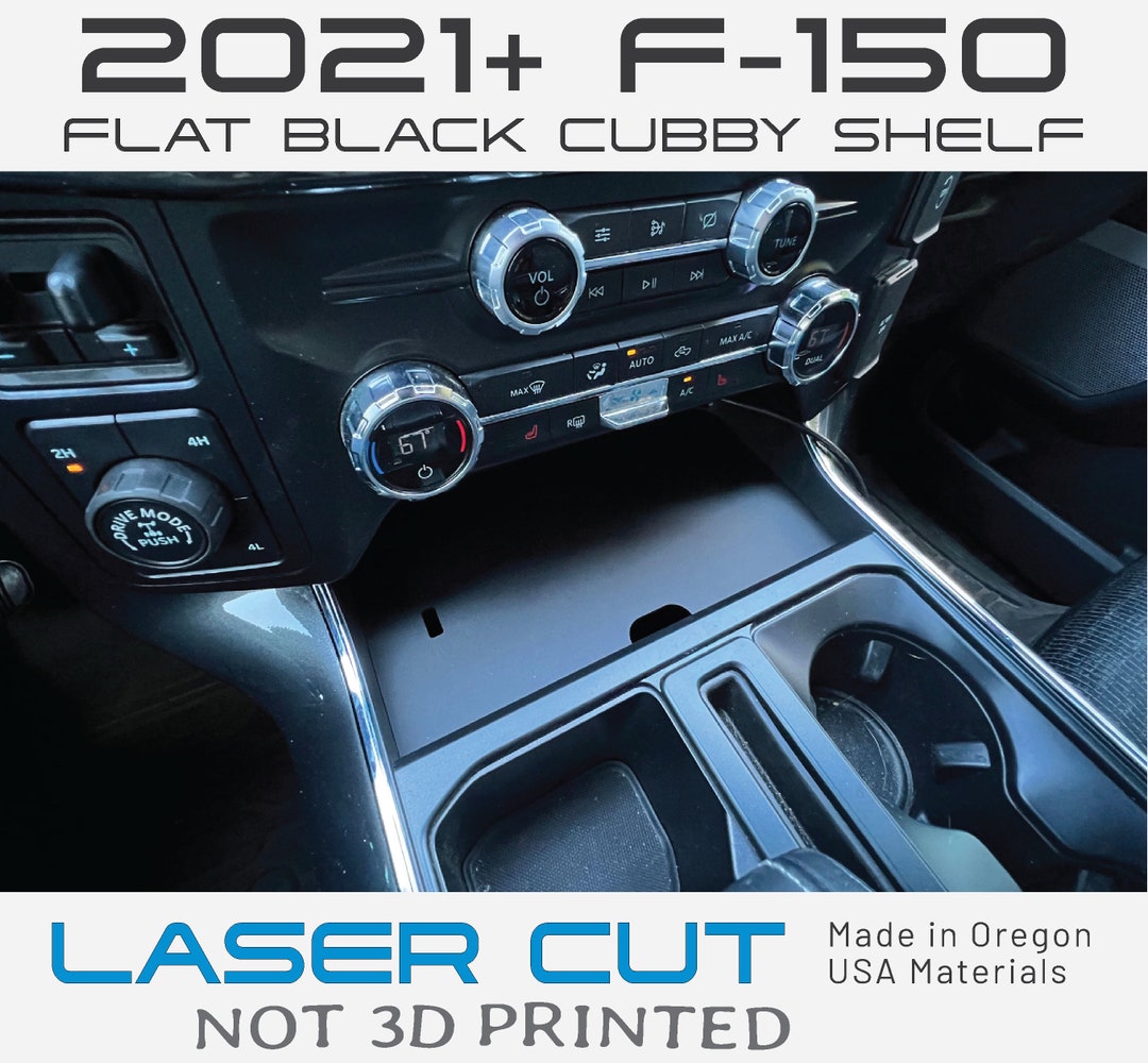 Flat Black F150 Cubby Shelf for 14th Gen Ford Trucks Console Organizer ...