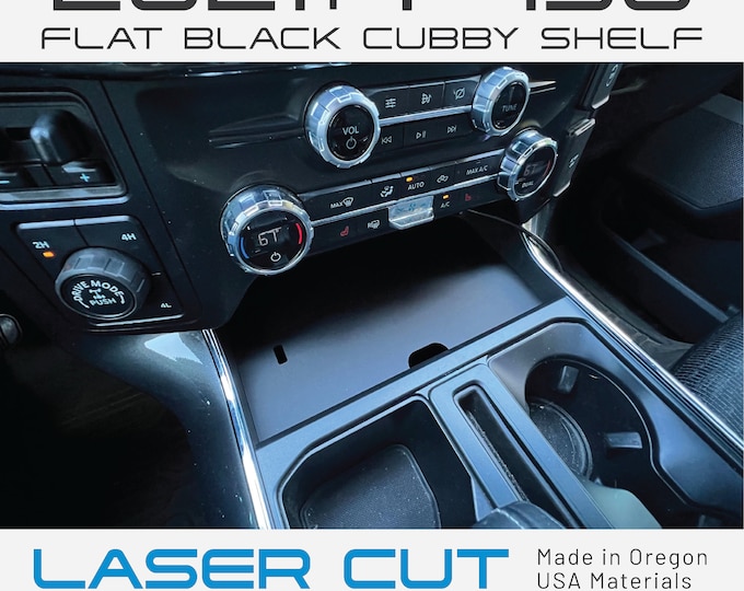 Flat Black F150 Cubby Shelf for 14th Gen Ford Trucks Console Organizer ...