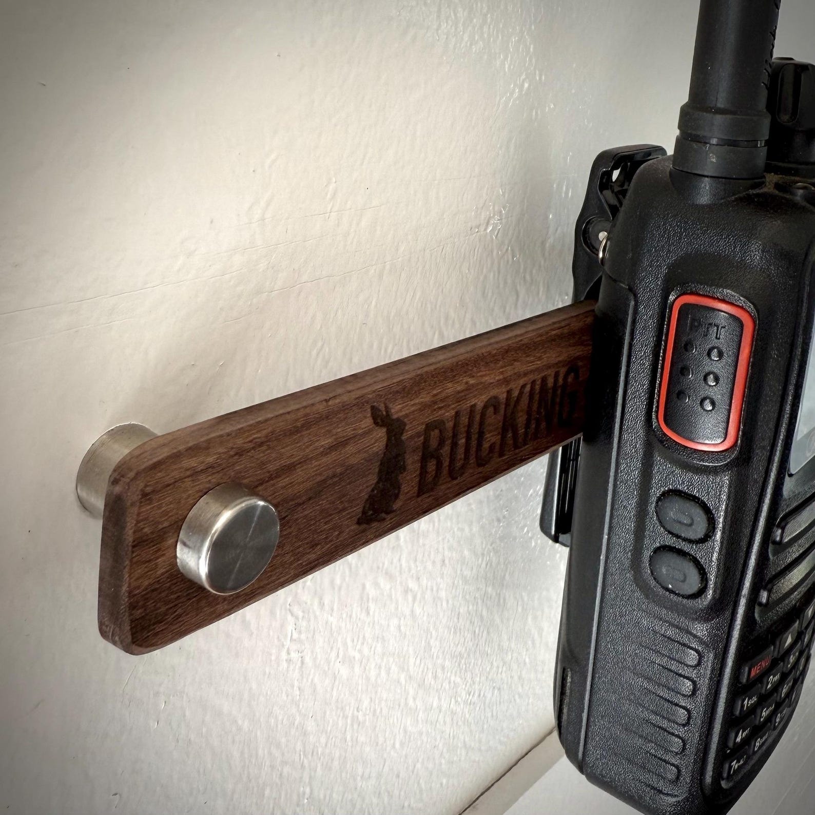 Ham Radio Holder Wall Mount HT GMRS Hardwood Bracket - Etsy
