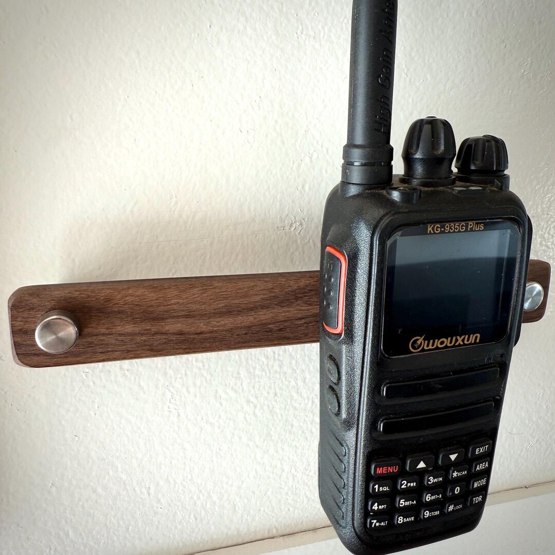 Radio Wall Mount Holder for HT GMRS Made With Real Hardwood - Etsy