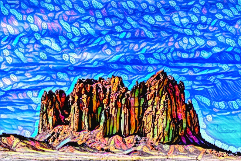 Digital Art Download Shiprock NM Photo Art Wall Decor - Etsy