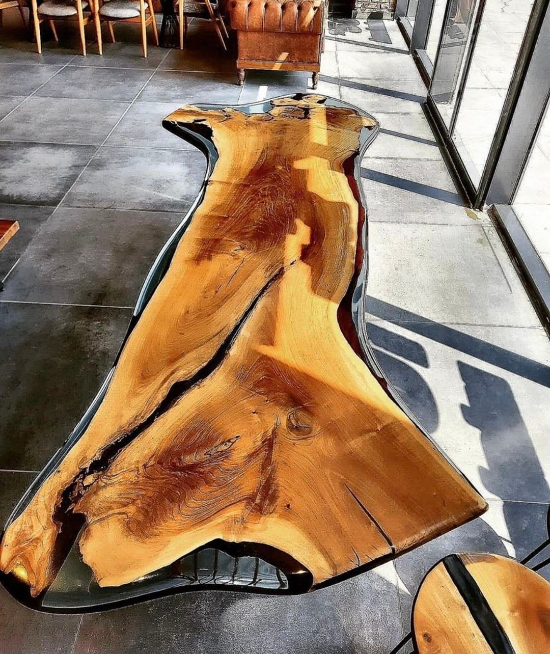 Epoxy Resin Walnut Dining Table, Epoxy Resin Coffee Table, River Resin ...