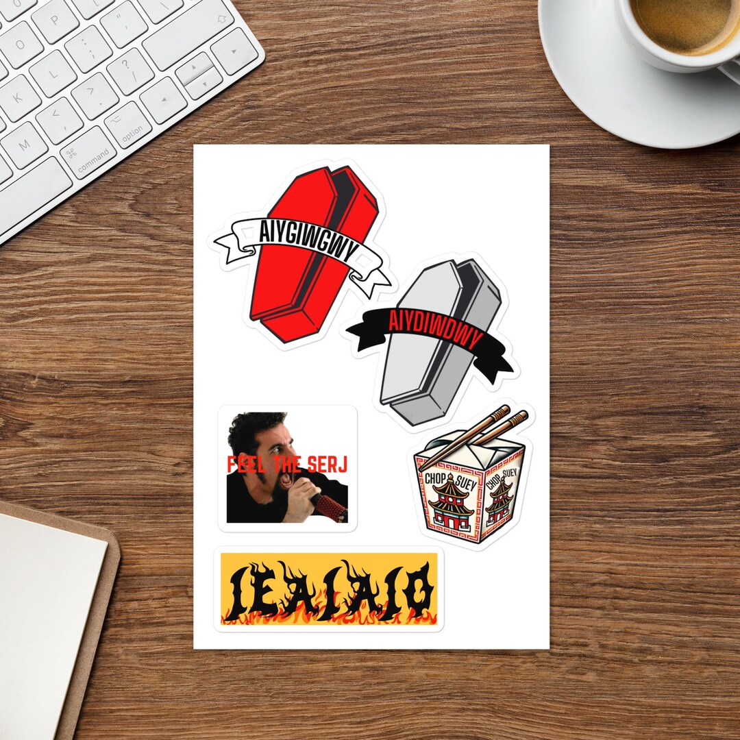 System of a Down Sticker Sheet AIYGIWGWY AIYDIWDWY Serj Chop Suey - Etsy