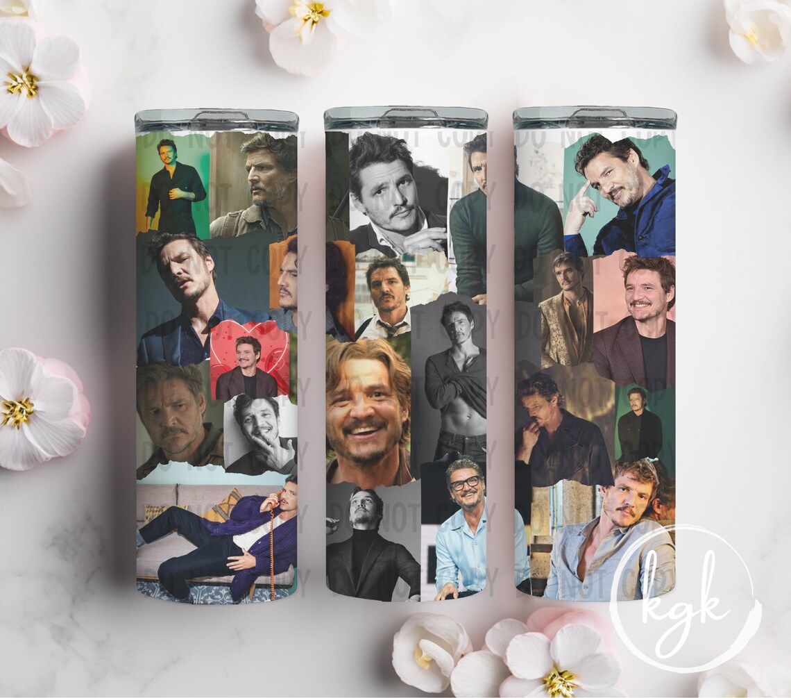 Pedro Pascal Photo Collage 20oz Tumbler Wrap PNG - Etsy