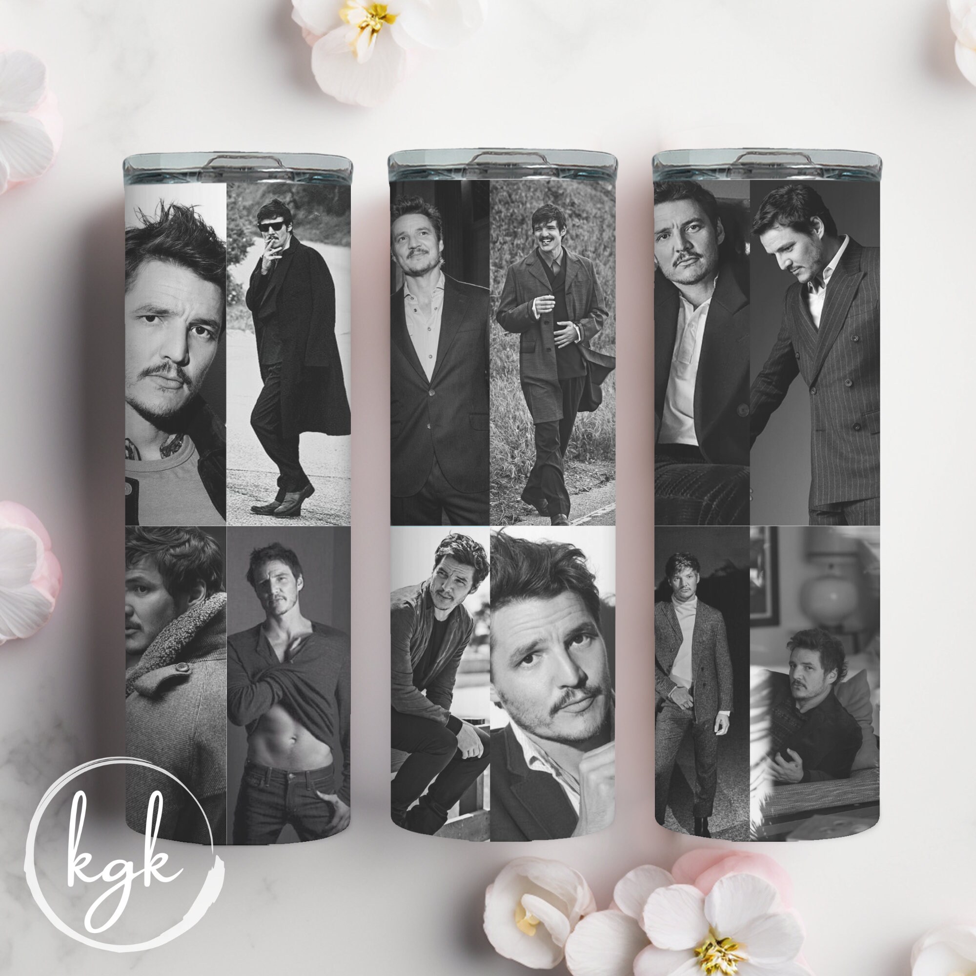 Pedro Pascal Black and White Photo Collage 30oz Tumbler Wrap - Etsy