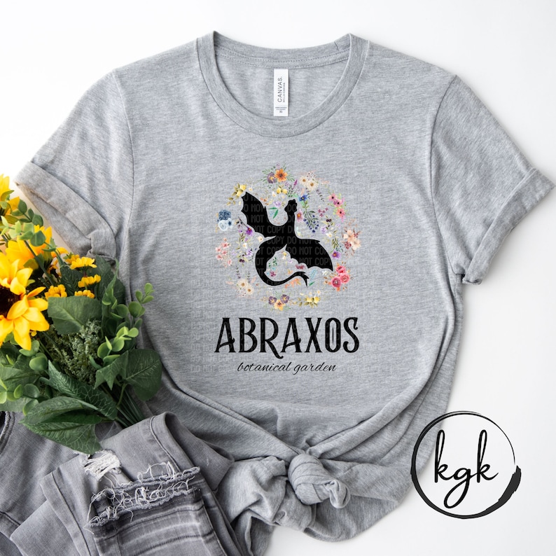 Abraxos Botanical Garden (in Black) Throne of Glass Series Inspired PNG ...