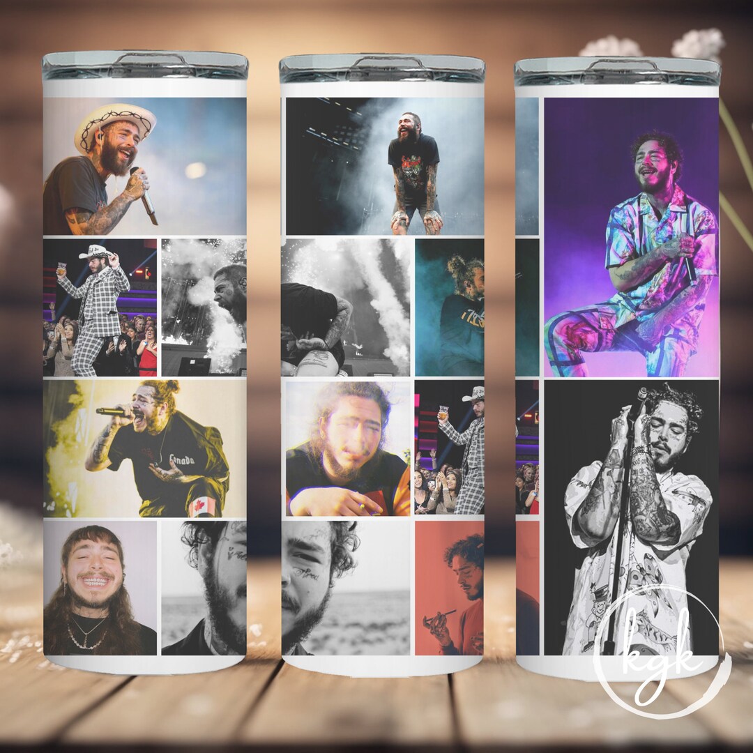 Post Malone 2 Fan Photo Collage 20oz Sublimation Tumbler Wrap PNG - Etsy