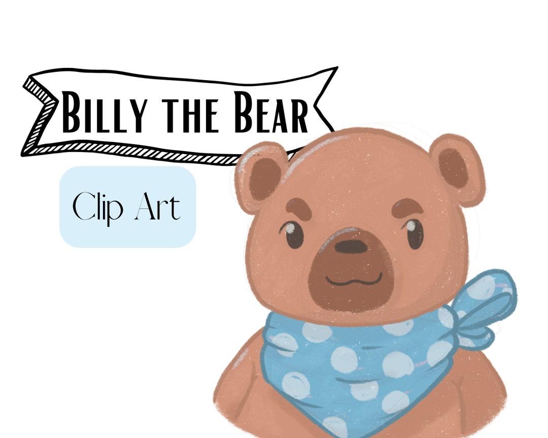 Billy the Bear Clip Art Set - Etsy