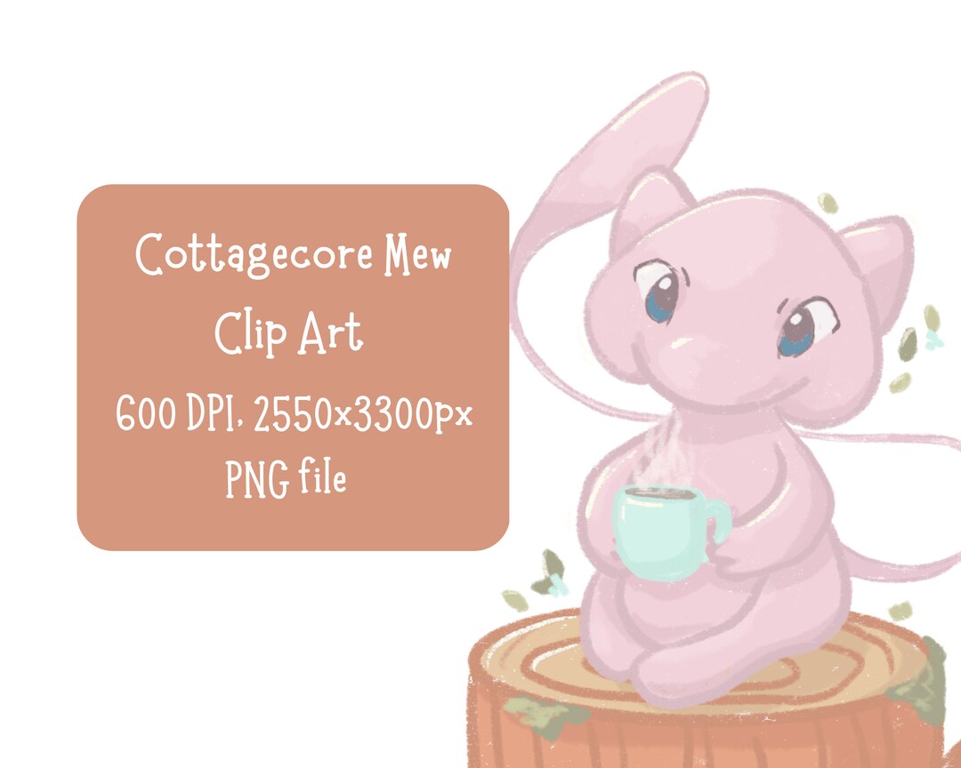 Cottagecore Mew Clip Art - Etsy