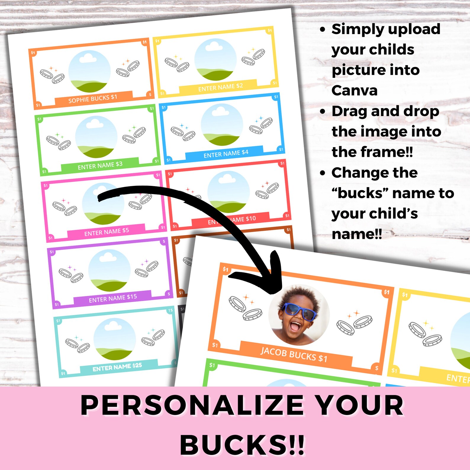 Editable Mom Bucks Printable | Good Behavior Bucks | Chore Chart | Kids ...