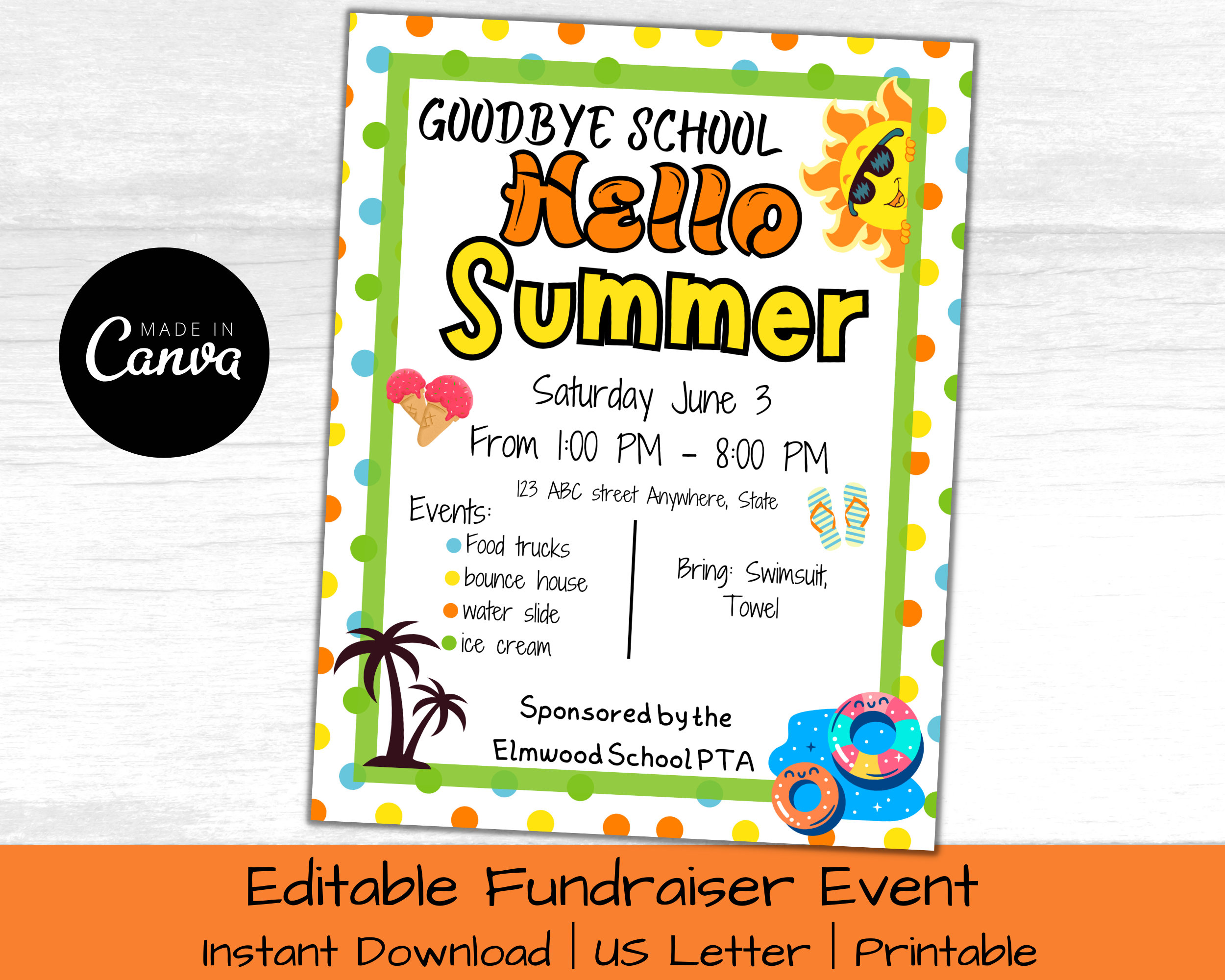 School Fundraiser Flyer | Pto Pta Church School Charity | Fundraiser ...