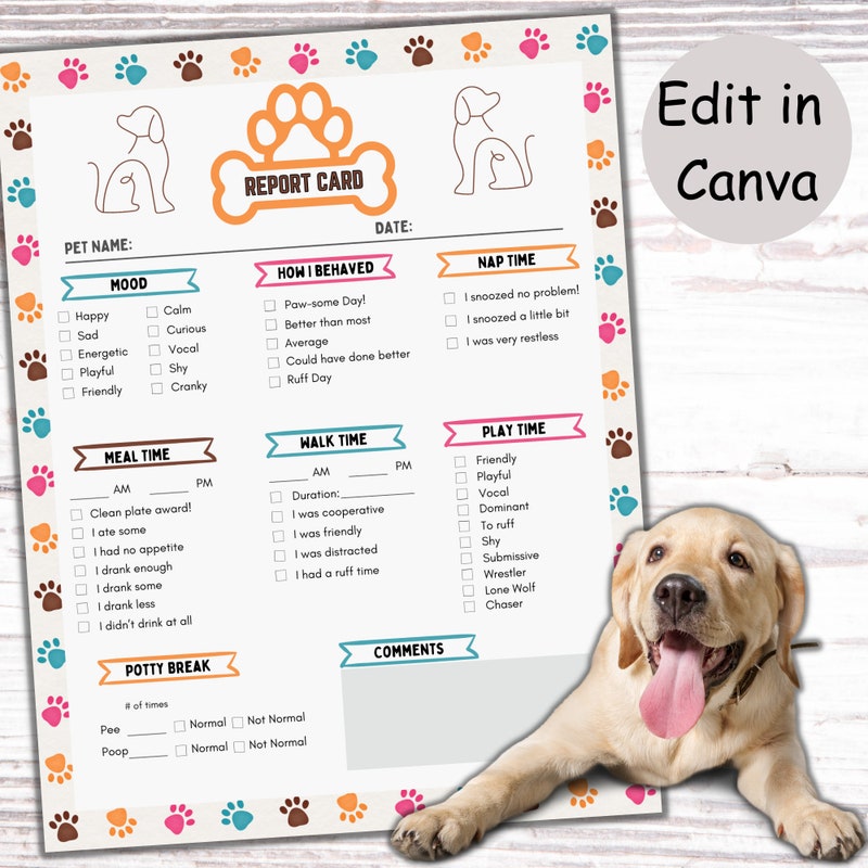 Pet Boarding Info Form - Etsy