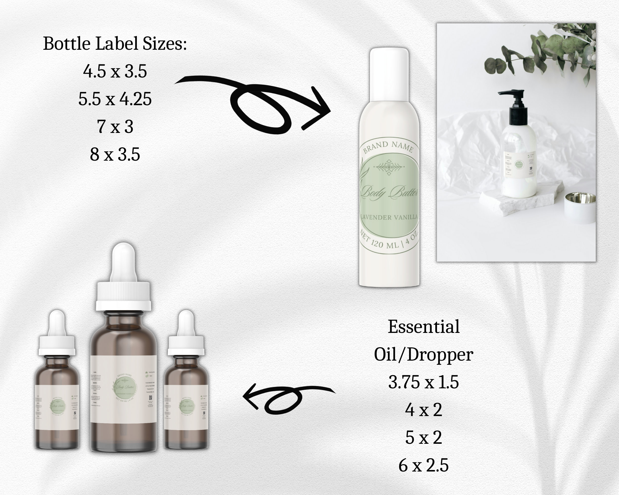 Editable Cometic Label Templates | Product Labels | Body Butter Labels ...